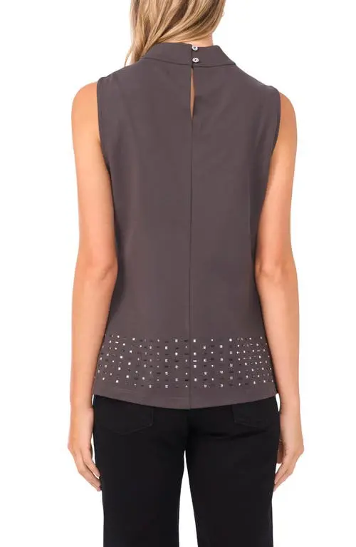 Vince Camuto Bead Detail Mock Neck Top