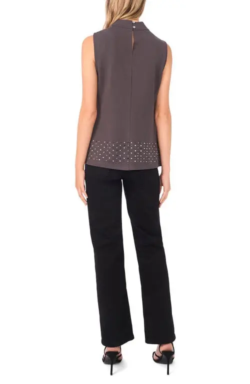 Vince Camuto Bead Detail Mock Neck Top