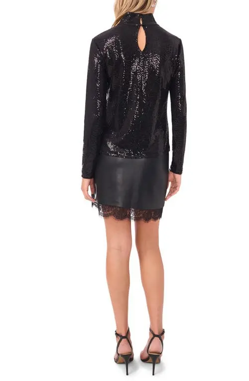 Vince Camuto Sequin Turtleneck Top