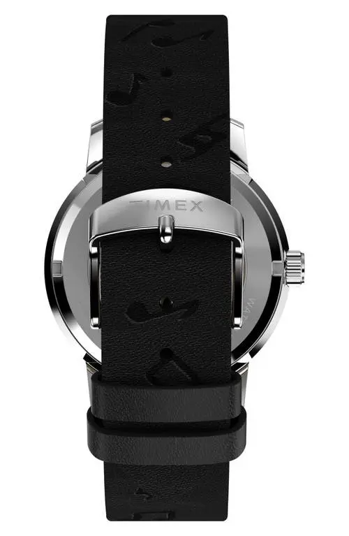 Timex® X Peanuts Marlin® Saxophonist Automatic Leather Strap Watch
