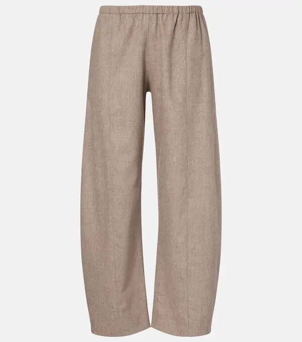 Khaite Clover Wool-blend Barrel-leg Trousers