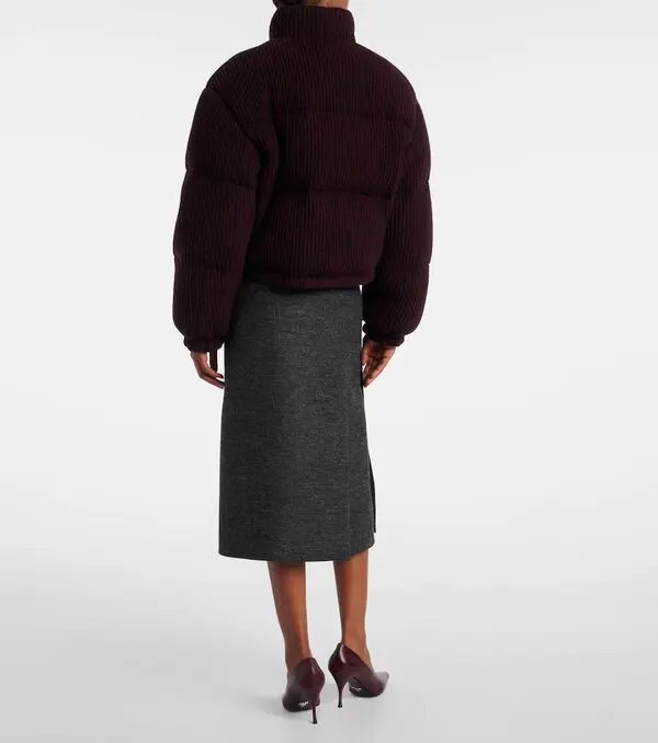 Prada Cropped Wool And Cashmere Down Jacket