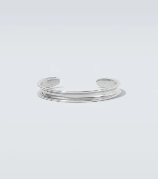 Saint Laurent Groove Cuff Bracelet - Silver