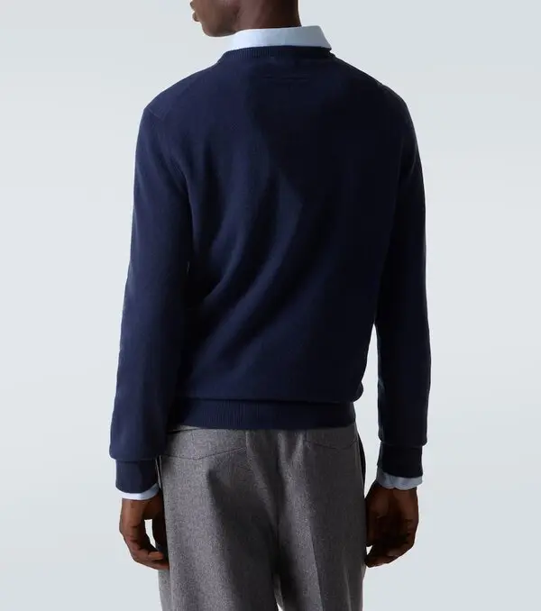 Zegna Cashmere Crewneck Sweater - Blue