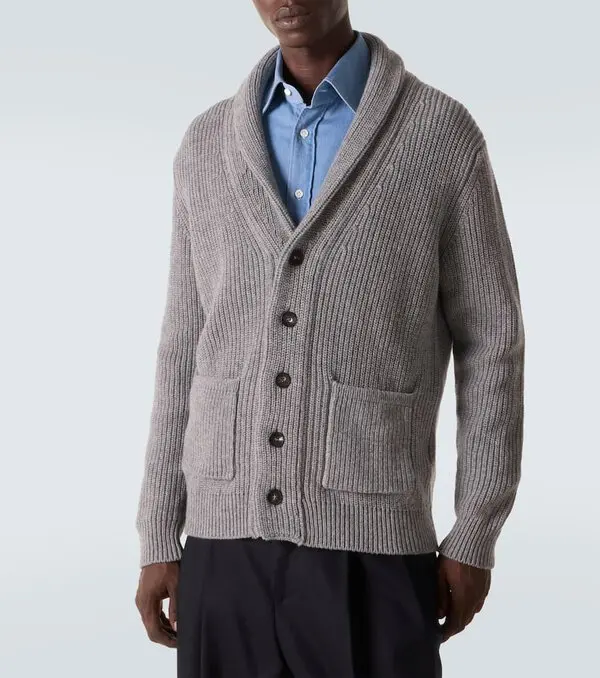 Thom Sweeney Wool And Cashmere Cardigan - Grey