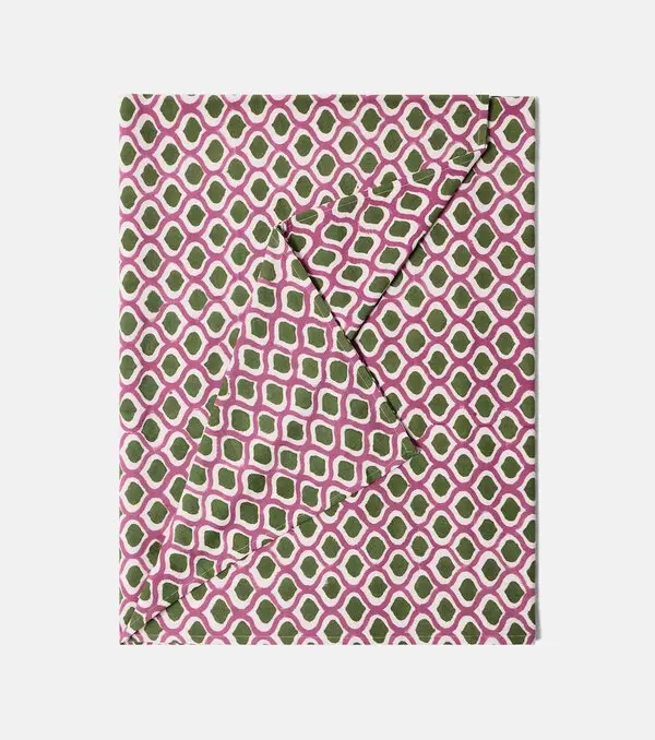 LES-OTTOMANS Printed Cotton Tablecloth - Multicoloured