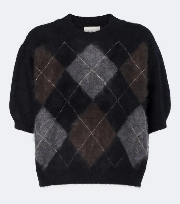 LISA YANG Juniper Argyle Cashmere Sweater - Multicoloured
