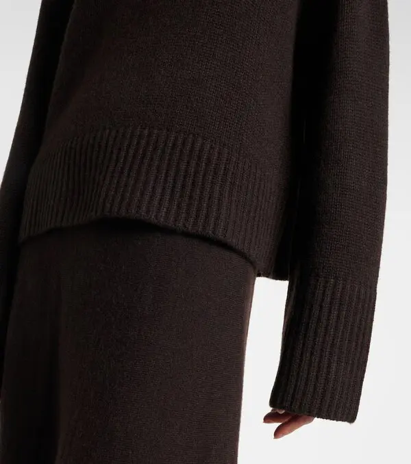 LISA YANG Fleur Cashmere Turtleneck Sweater - Brown