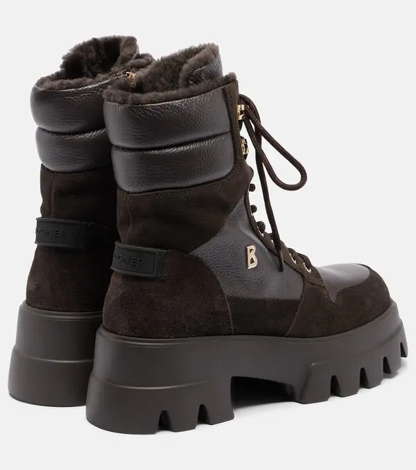 Bogner Sapporo Shearling-lined Leather Lace-up Boots