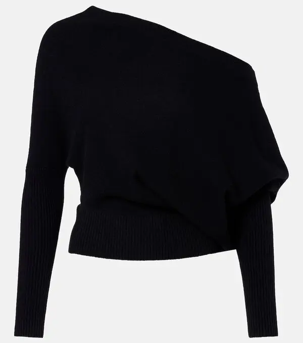 Altuzarra Paxi One-shoulder Cashmere Sweater - Black