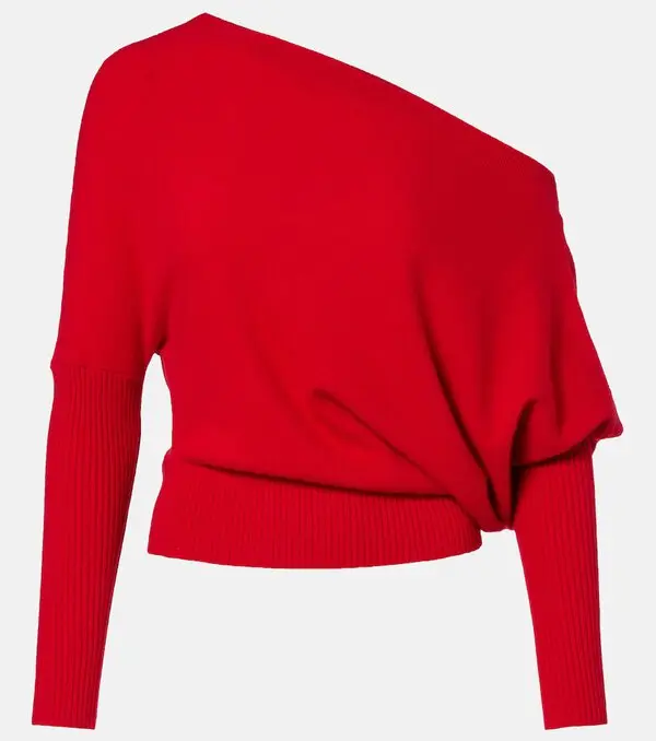 Altuzarra Paxi One-shoulder Cashmere Sweater - Red