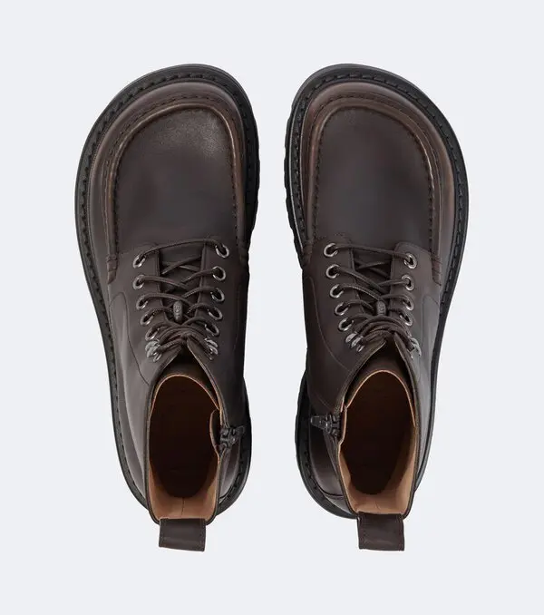 Loewe Sierra Leather Combat Boots - Brown