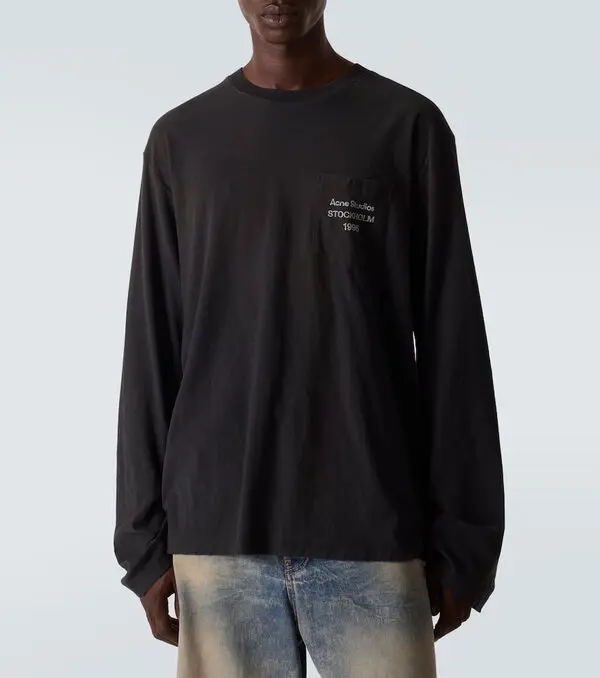Acne Studios Distressed Cotton-blend T-shirt