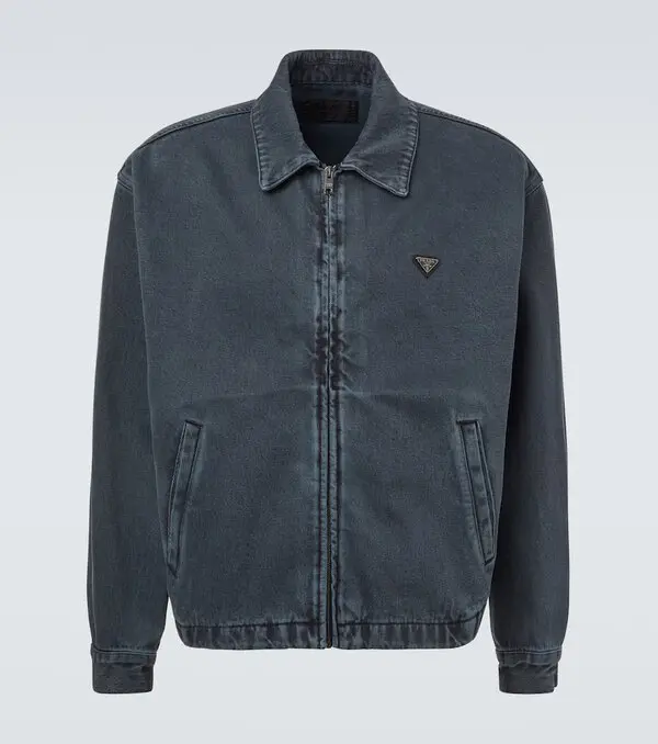 Prada Denim Blouson Jacket - Grey