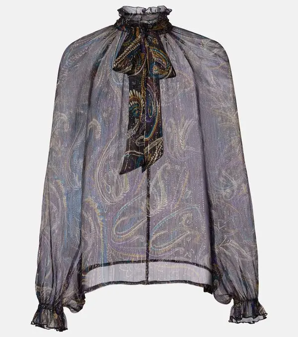 Etro Paisley Silk-blend Blouse