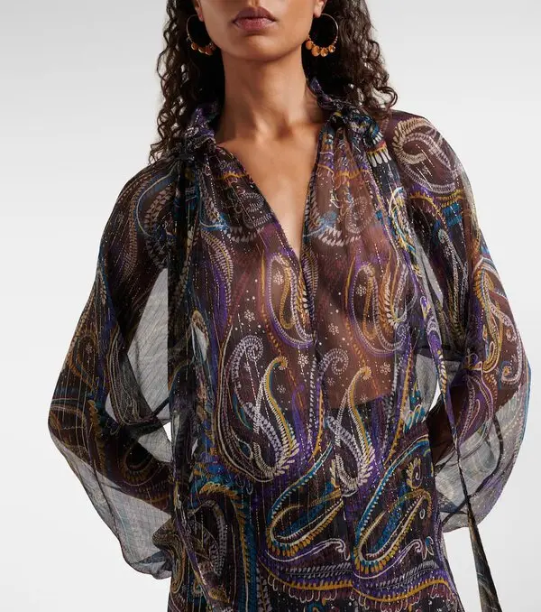 Etro Paisley Silk-blend Blouse