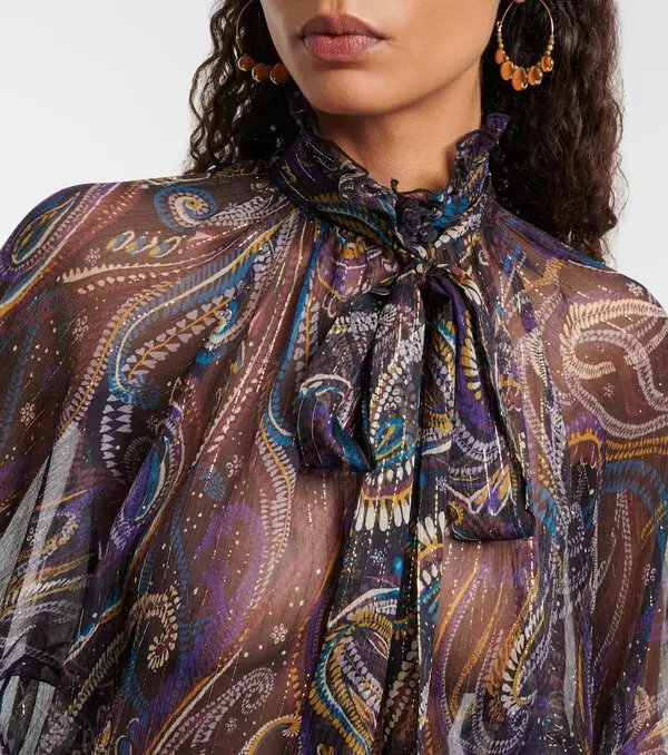 Etro Paisley Silk-blend Blouse - Multicoloured