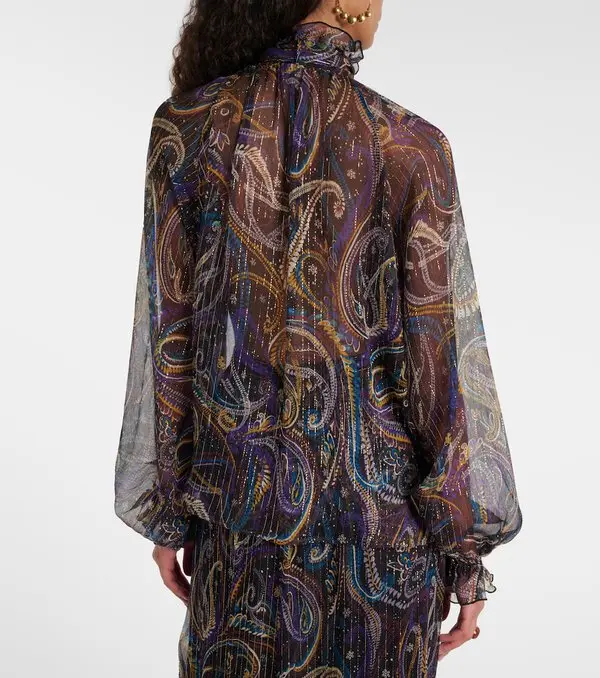 Etro Paisley Silk-blend Blouse - Multicoloured