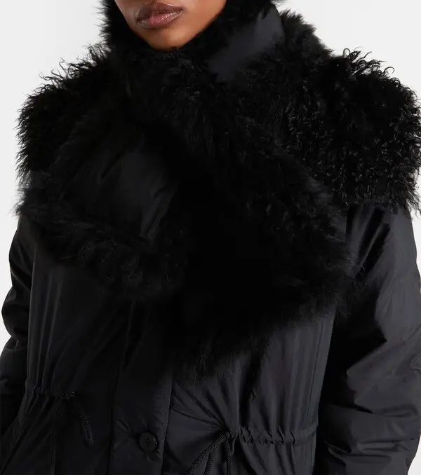 YVES SALOMON Reversible Shearling Down Scarf