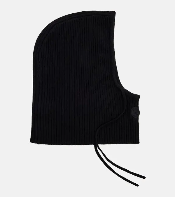YVES SALOMON Ribbed Wool And Cashmere Hood With Drawstring Detail
