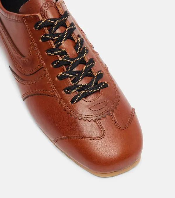 Dries Van Noten Leather Sneakers - Brown