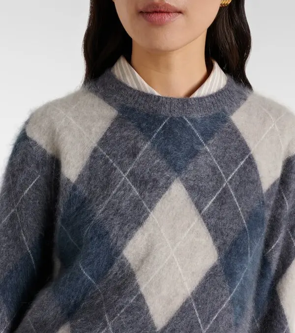LISA YANG Margy Argyle Cashmere Sweater - Multicoloured