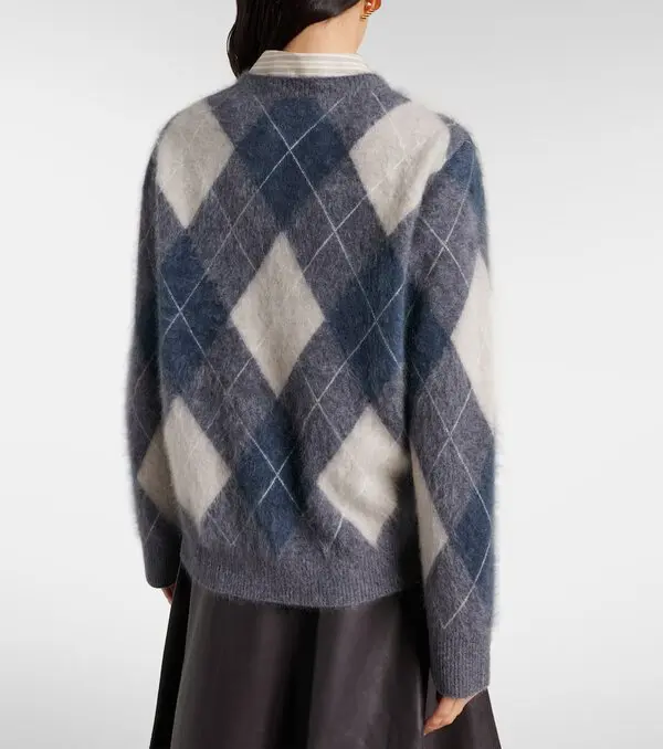 LISA YANG Margy Argyle Cashmere Sweater - Multicoloured