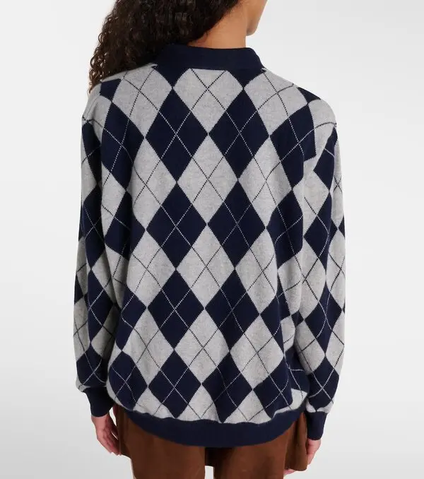 LISA YANG Raelyn Argyle Cashmere Cardigan