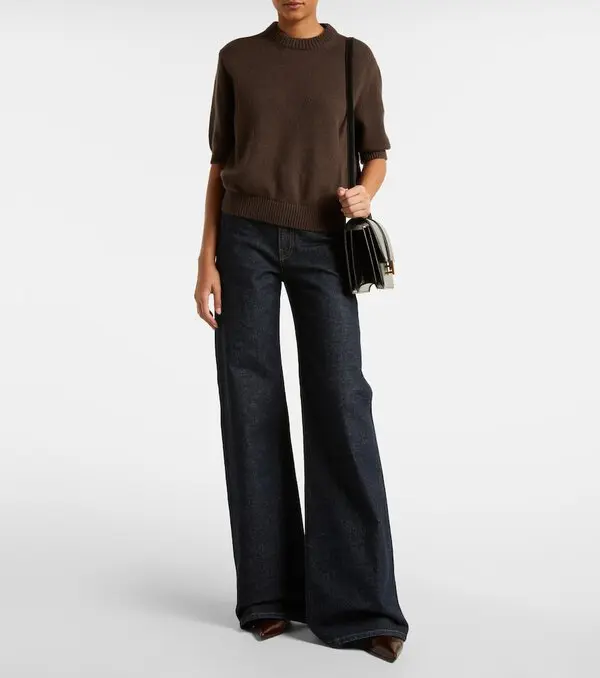 Khaite Dane High-rise Wide-leg Jeans - Blue