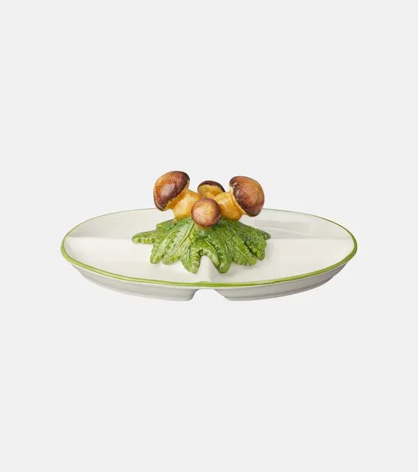 LES-OTTOMANS Mushroom Ceramic Tray - Multicoloured