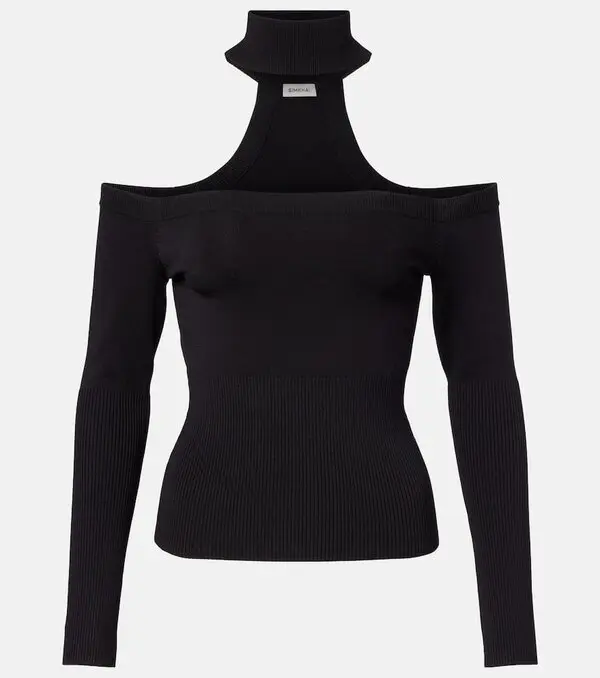 Simkhai Lila Ribbed-knit Off-shoulder Top