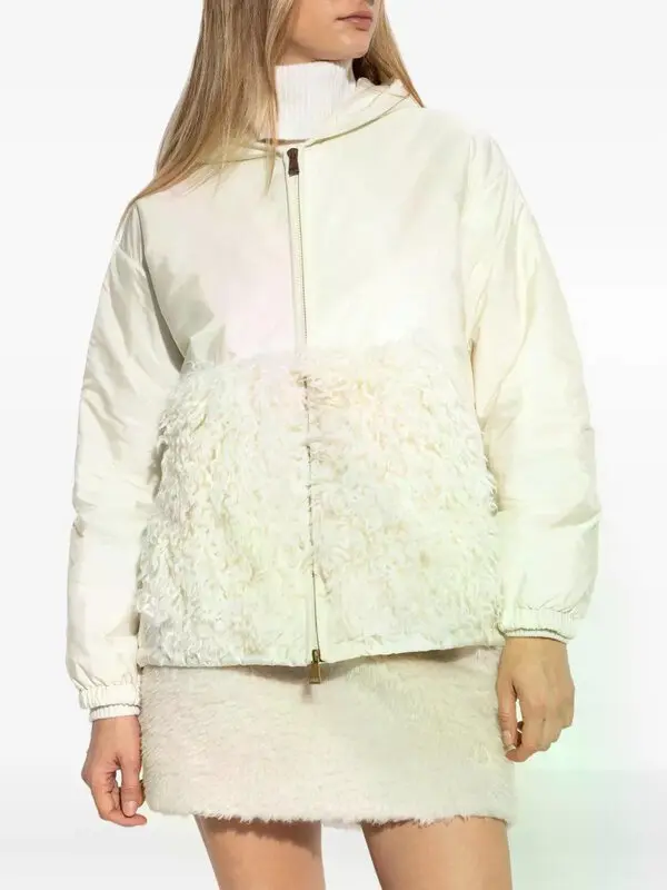 Moncler Zip-up Hooded Jacket With Textured Detail
