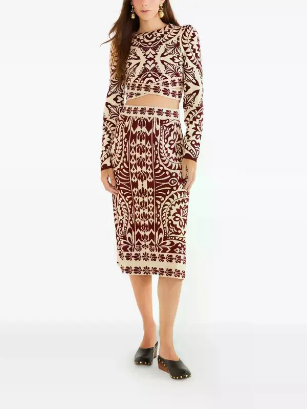 Farm Rio Patterned Long-sleeve Top