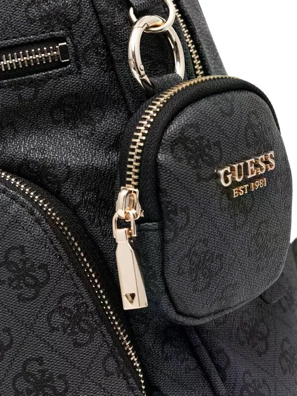 Guess Monogram Backpack With Zip Pocket
