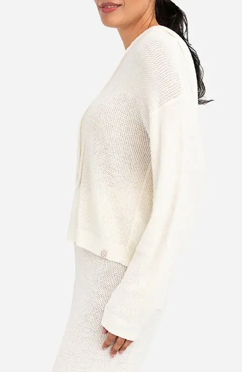 SUNDAY CITIZEN Open Knit Hoodie - Off White