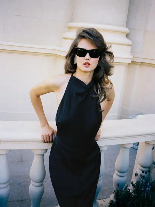 REFORMATION Bianca Silk Dress - Black