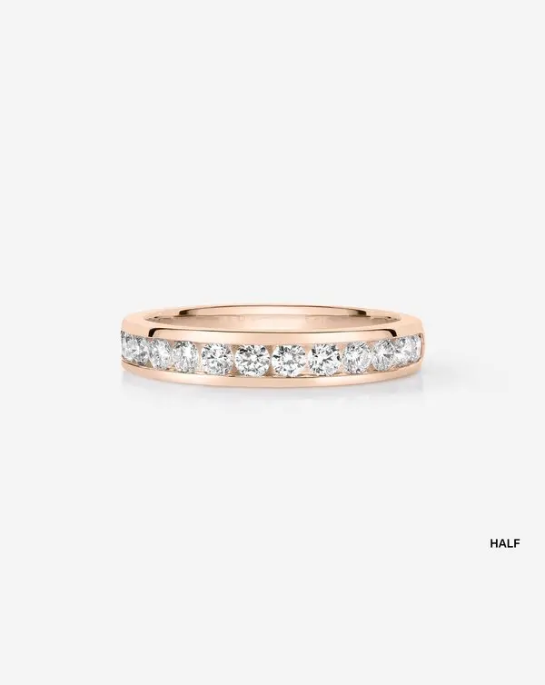 Ring Concierge Round Diamond Channel Set Band In 14k White Gold - One-color