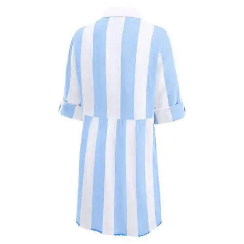Tommy Bahama Chicago Cubs Rugby Beach Boyfriend Top - Blue