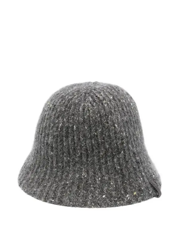 Brunello Cucinelli Wool Cloche Hat - Grey