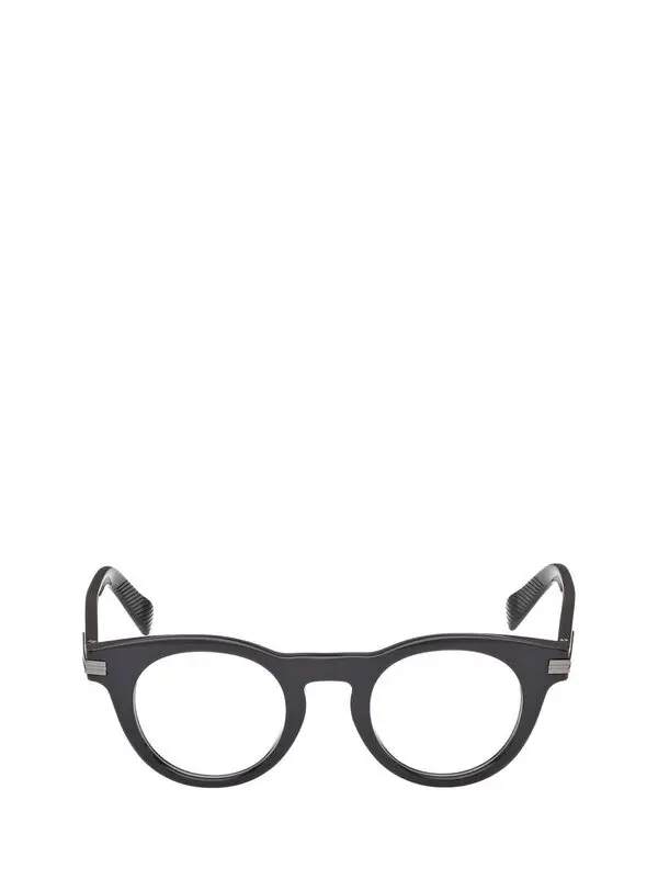 Zegna Rounded Eyeglasses - Shiny Grey