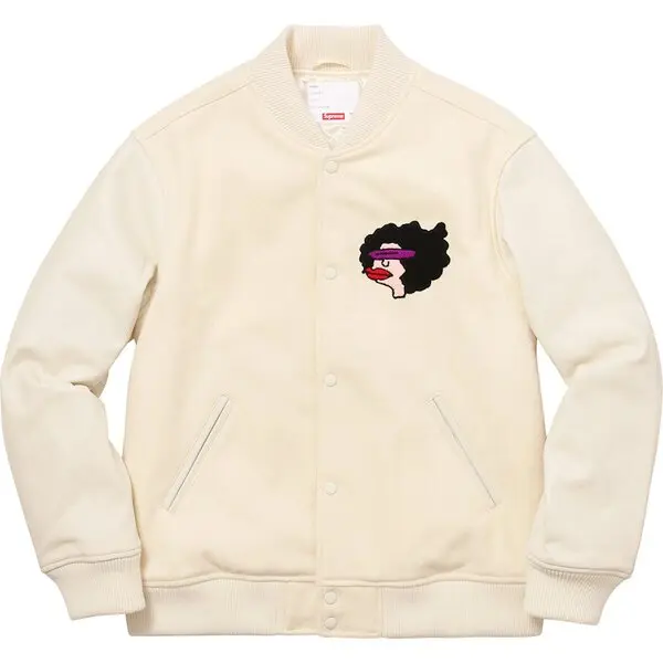 Supreme Gonz Ramm Varsity Jacket - Off White