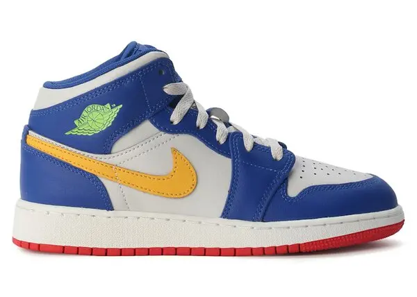 JORDAN 1 Mid Sneakers - Racer Blue/speed Red/gold