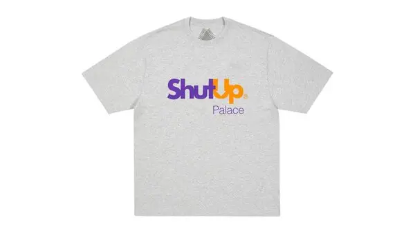 PALACE Shut Up T-shirt - Grey Marl