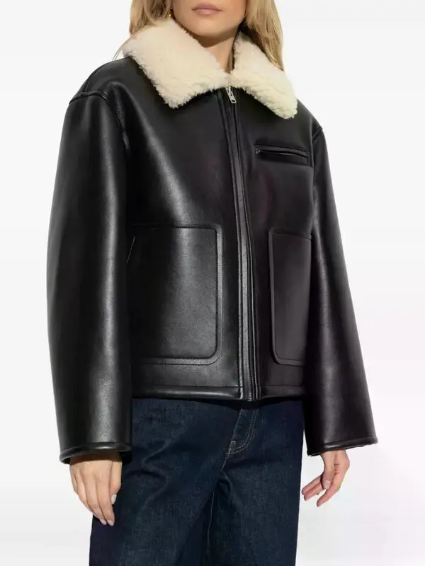 STAND STUDIO Shearling-collar Pocket Jacket