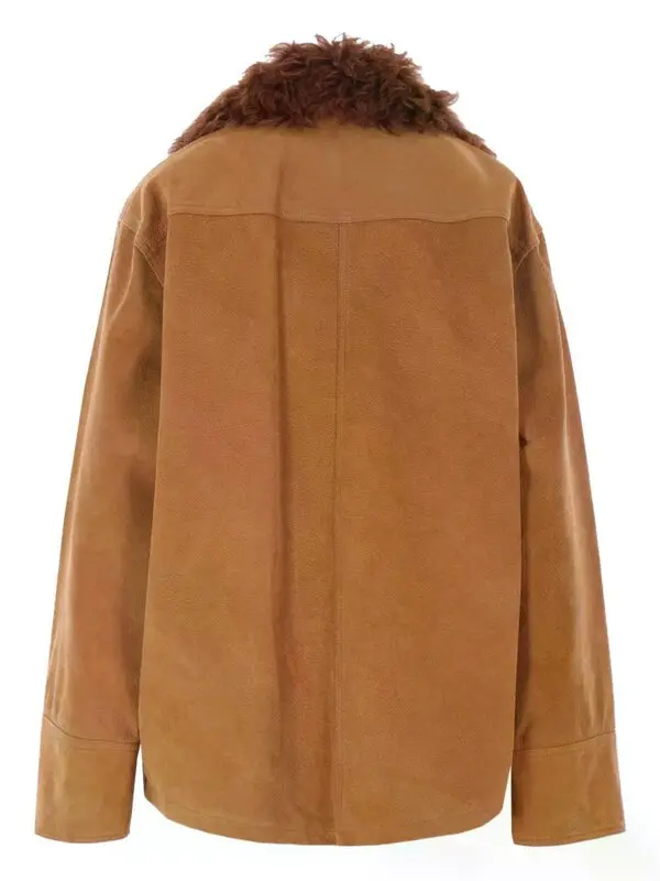 Plan C Shearling-collar Pocket Jacket