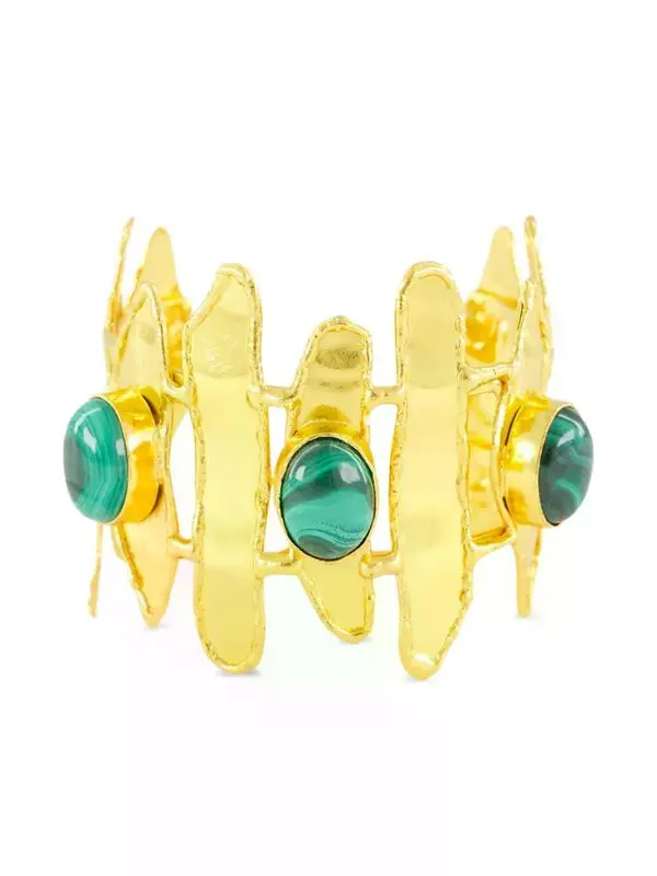 Sylvia Toledano Brutalist Malachite Bracelet - Gold
