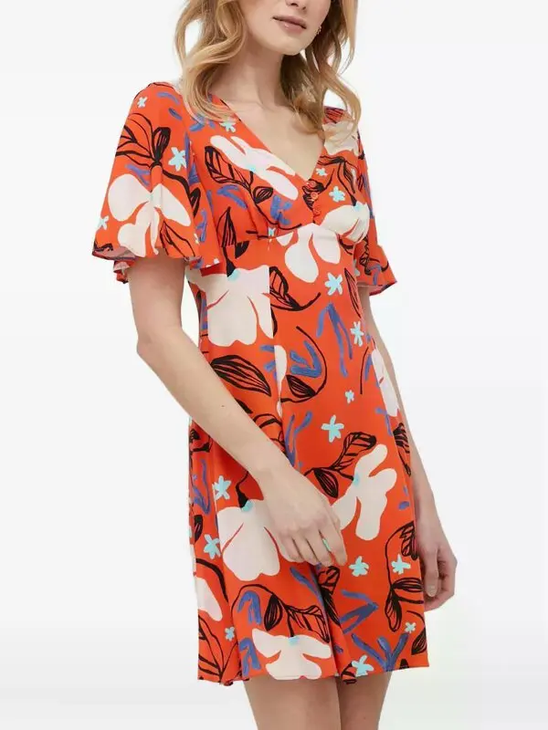 Paul Smith Floral Print Midi Dress - Orange