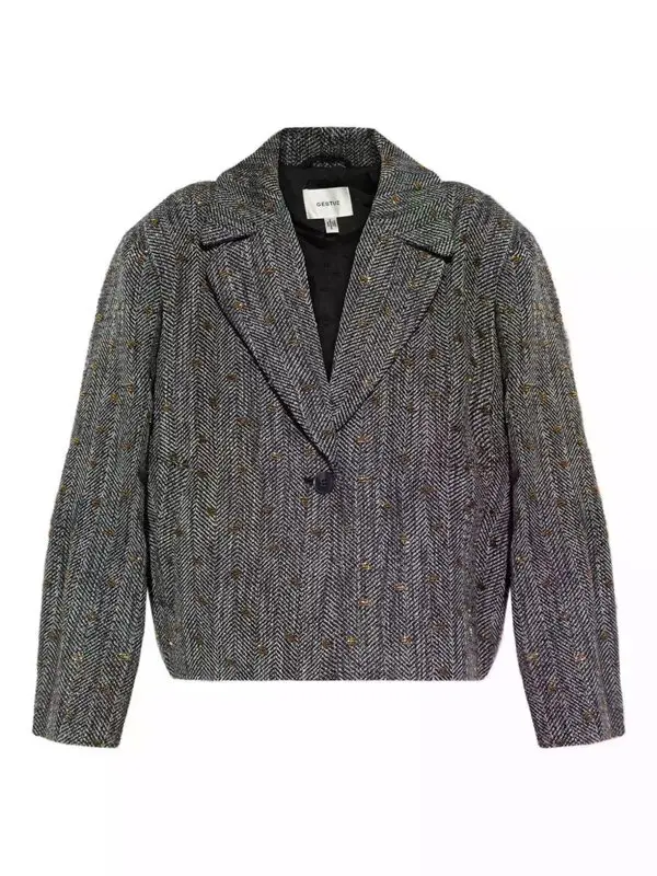 GESTUZ Herringbone Pattern Blazer