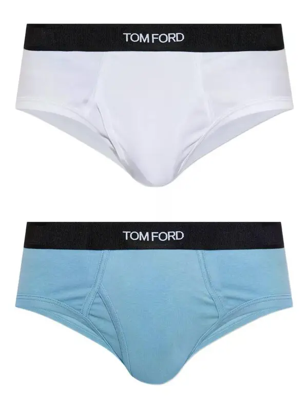 TOM FORD Logo-waistband Briefs - White