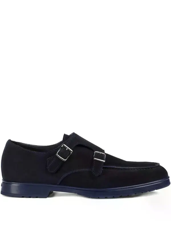 DOUCAL'S Suede Double-buckle Monk Shoes